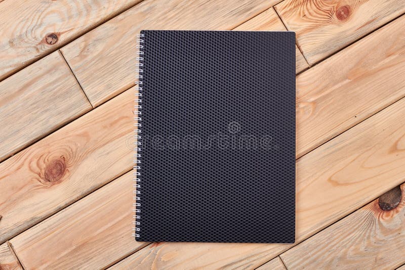 Black Notepad, Isolated on White Background, Copy Space, Top View Stock ...
