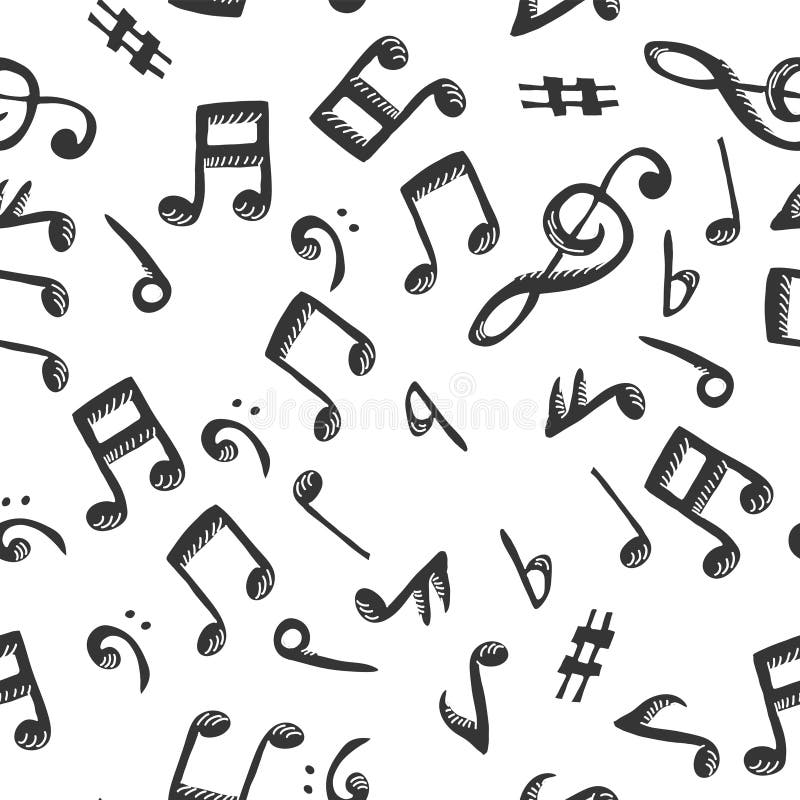 Stylized Treble Clef Music Notes Isolated Stock Illustrations – 80 ...