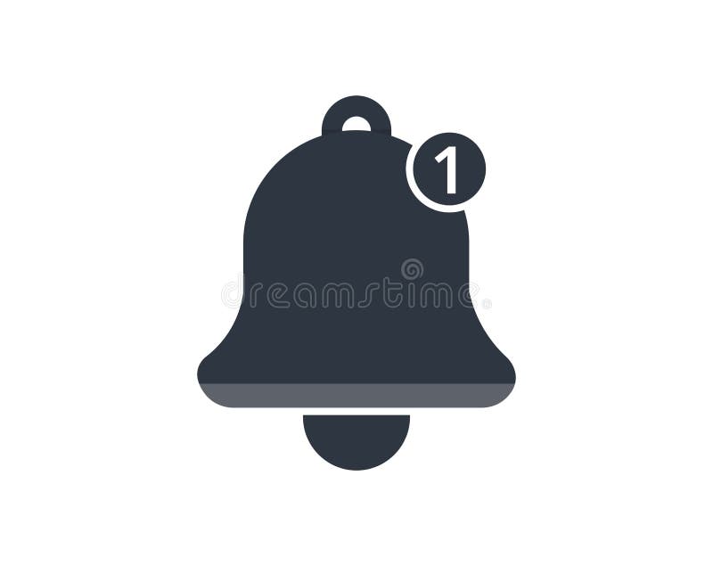Black Notification Bell Icon. Concept of Alert Ringing, Reminders and ...
