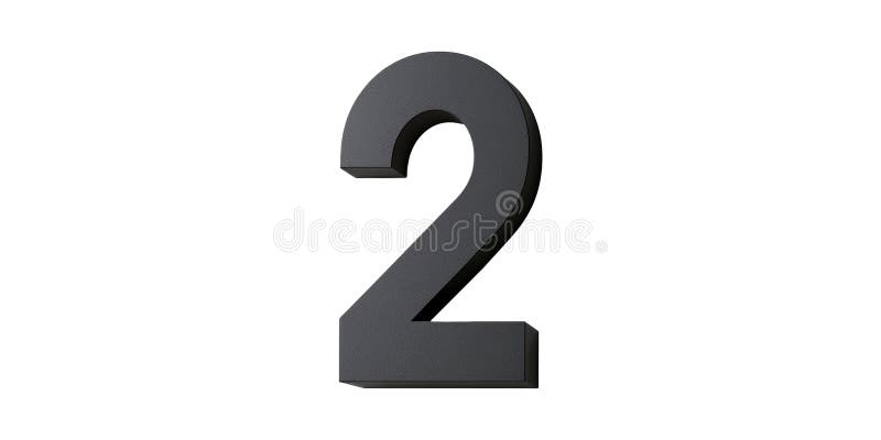 Black Number 2 Digit Isolated Transparent Background Stock Photos ...
