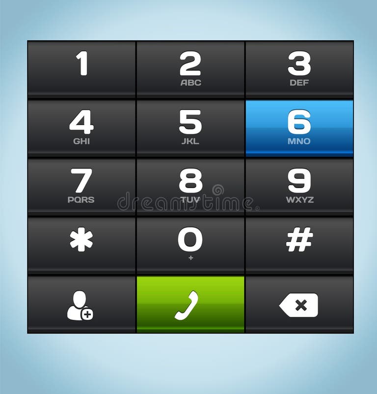 Black Number Phone Keypad Stock Illustrations – 939 Black Number Phone ...