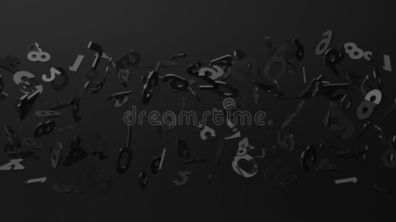 Black Numbers on Black Background Stock Footage - Video of numbers ...