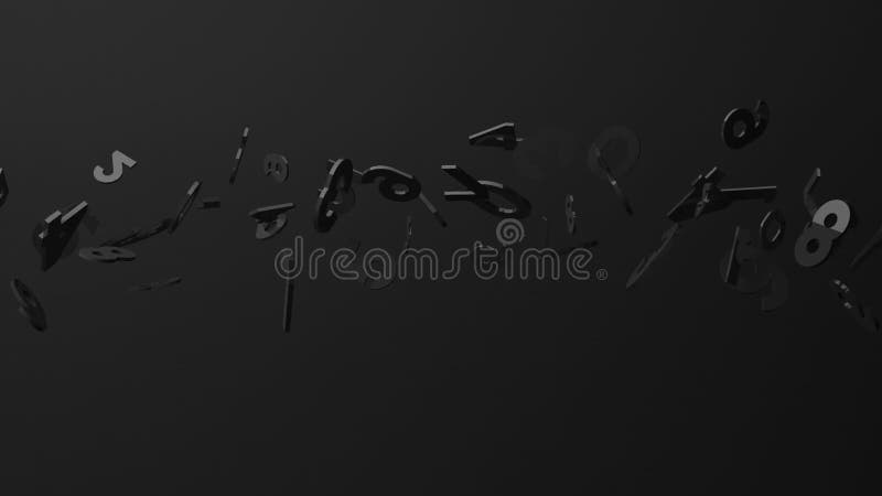 Black Numbers on Black Background Stock Video - Video of abstract ...