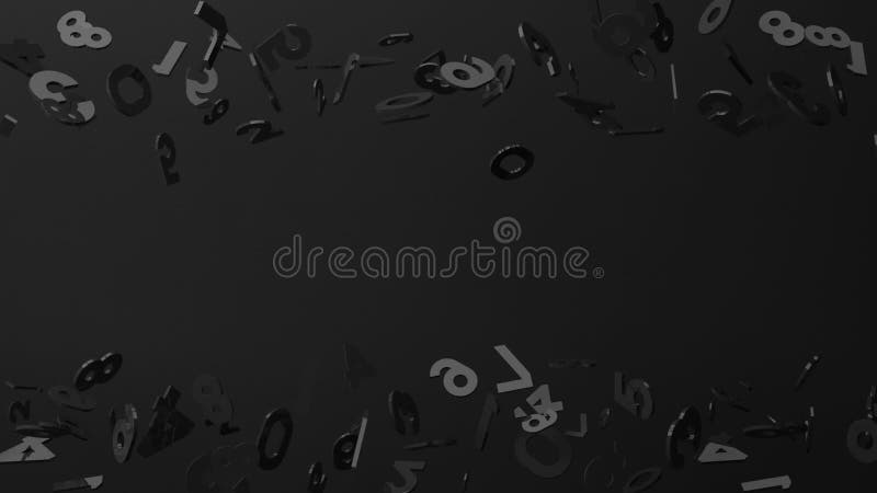 Black Numbers on Black Background Stock Video - Video of abstract ...