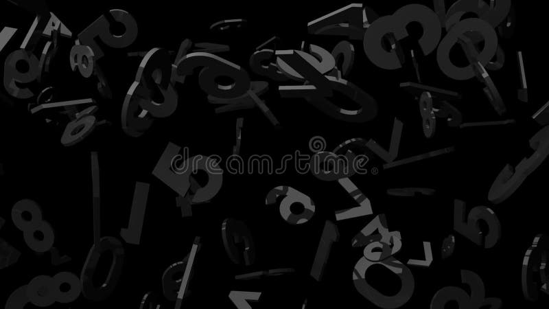 Black Numbers on Black Background Stock Video - Video of abstract ...