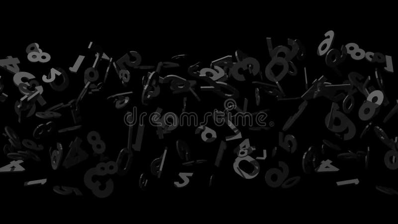 Black Numbers on Black Background Stock Video - Video of abstract ...