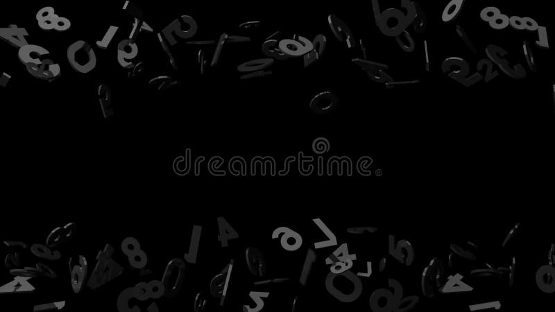 Black Numbers on Black Background Stock Video - Video of abstract ...