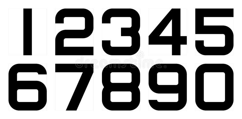 Black numbers stock vector. Illustration of vector, sign - 216146390