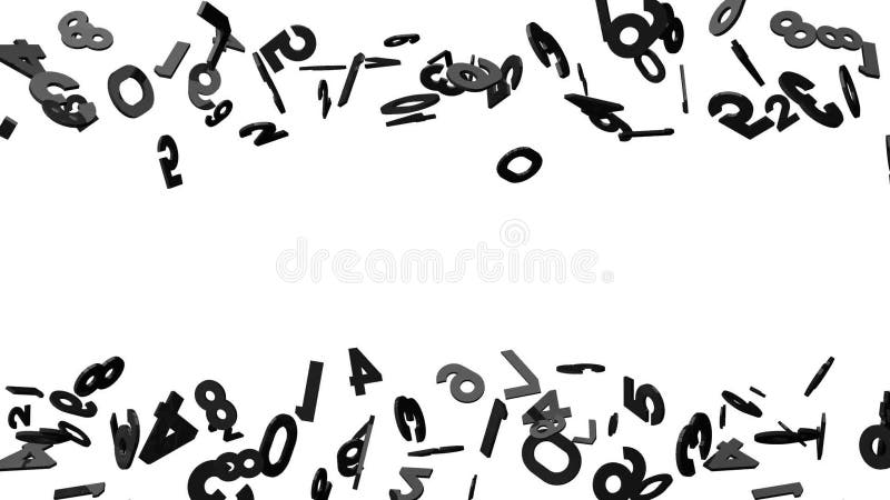 Black Numbers on Black Background Stock Video - Video of abstract ...