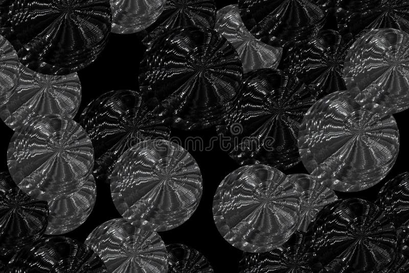 Black Obsidian Balls Seamless Pattern, 3D Background Stock Illustration ...