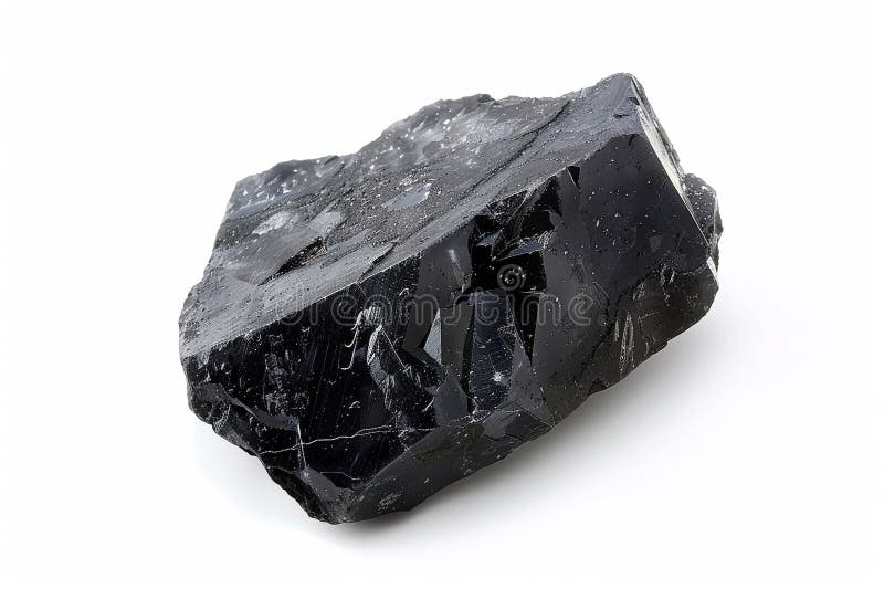 Black Obsidian Crystal stock illustration. Illustration of geology ...