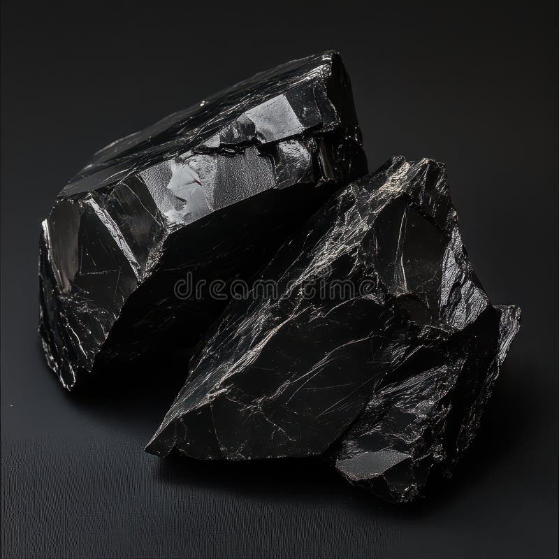 Black Obsidian Crystals from Volcanic Origin Stock Photo - Image of ...