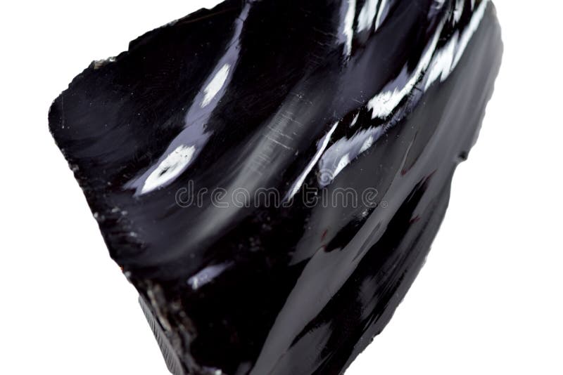 Obsidian stock image. Image of gemstone, closeup, stone - 174253381