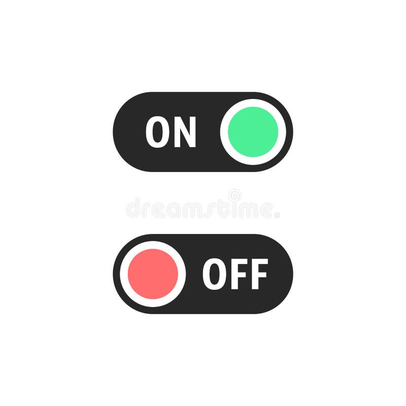 Simple Set Of Switch Buttons, Set Of ON OFF Switch Stock Vector ...
