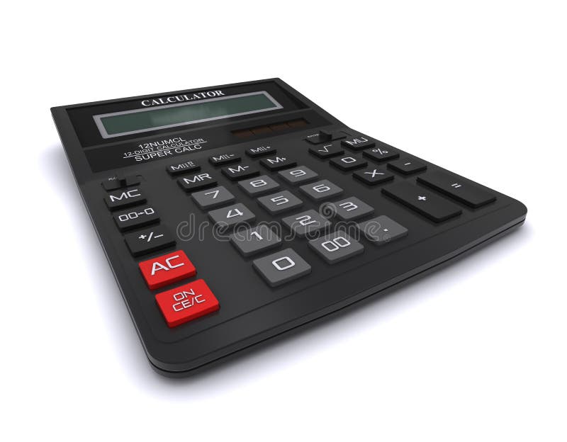 Black office calculator stock photo. Image of business - 22948104