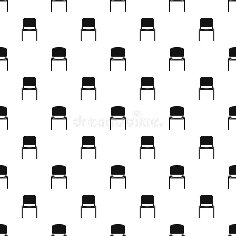 Red Chair Pattern on Blue Background. Stock Vector - Illustration of ...