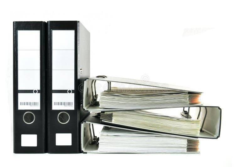 Black office files stock image. Image of binders, office - 11593473