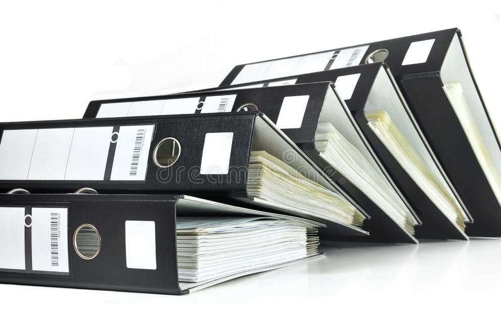 Black office files stock image. Image of paper, documents - 11665627