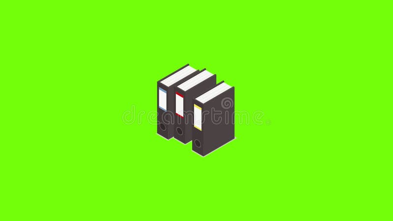 Office Folder File Icon, Document. Loop Animation with Alpha Channel ...