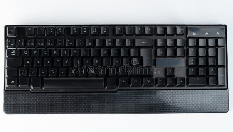 Black office keyboard stock image. Image of work, isolated - 279051649