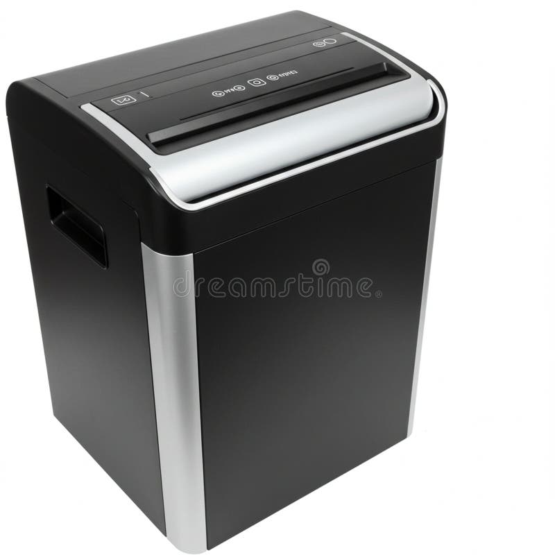 Black Office Paper Shredder with a Sleek, Rectangular Design and ...