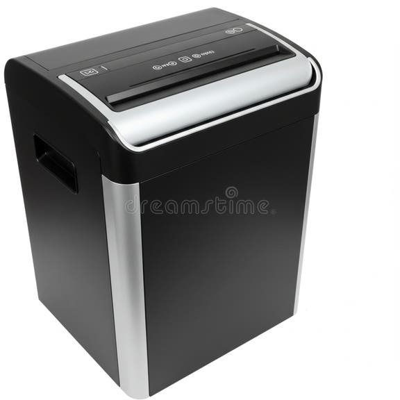 Black Office Paper Shredder with a Sleek, Rectangular Design and ...