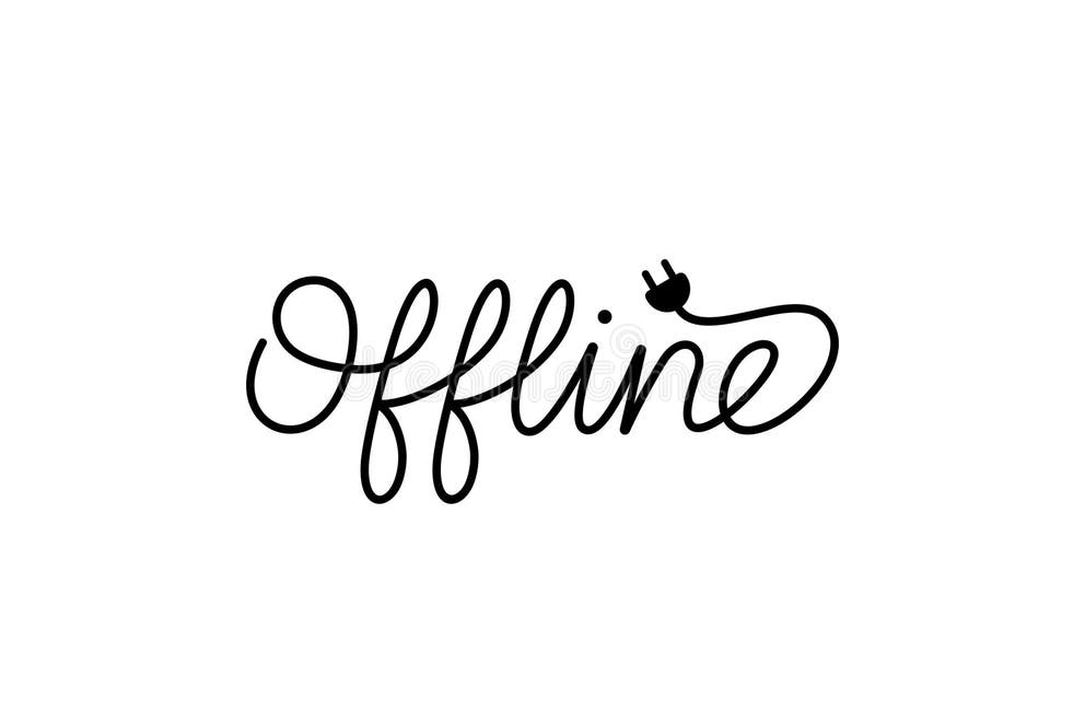 Black Offline Logotype Concept Stock Vector - Illustration of zone ...