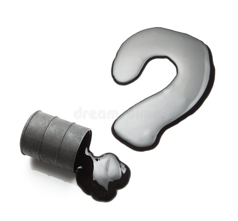 Black Oil Question Mark from Barrel Isolated on White Stock Photo ...