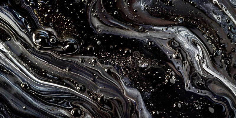 Black oil texture close-up stock illustration. Illustration of white ...