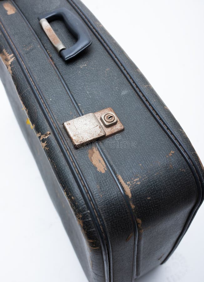 A Black Old Fashioned Business Brief Case. Stock Image - Image of ...