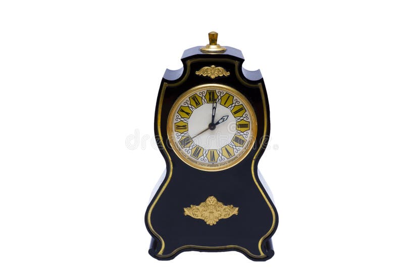 Black Old Hours on the White Stock Photo - Image of historic, original ...