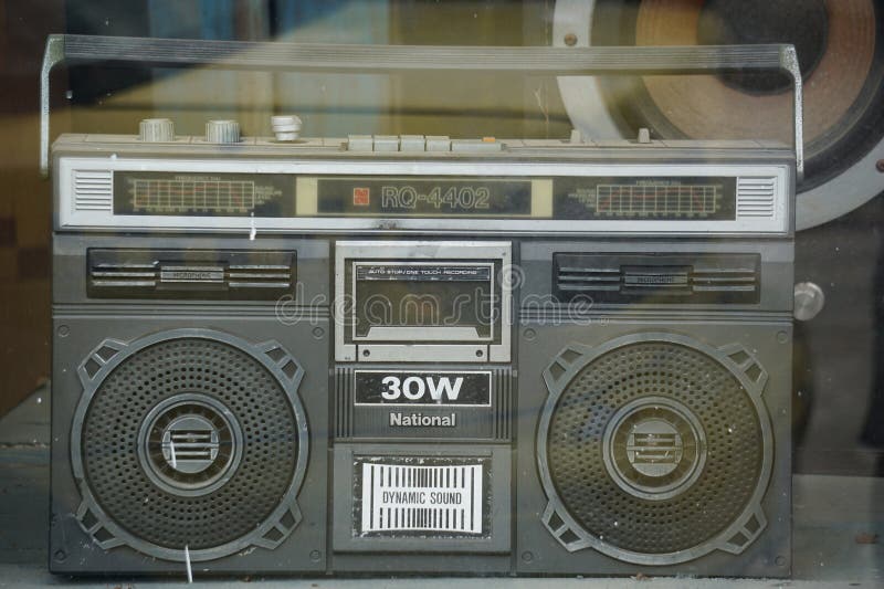 Black Old Radio with a Natural Background Editorial Photography - Image ...