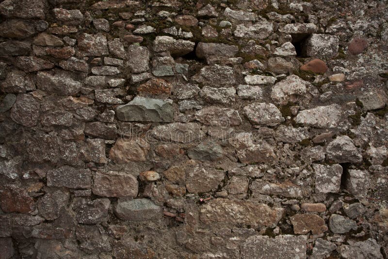 Black Old Wall Was Built of Stones Stock Photo - Image of citadel ...