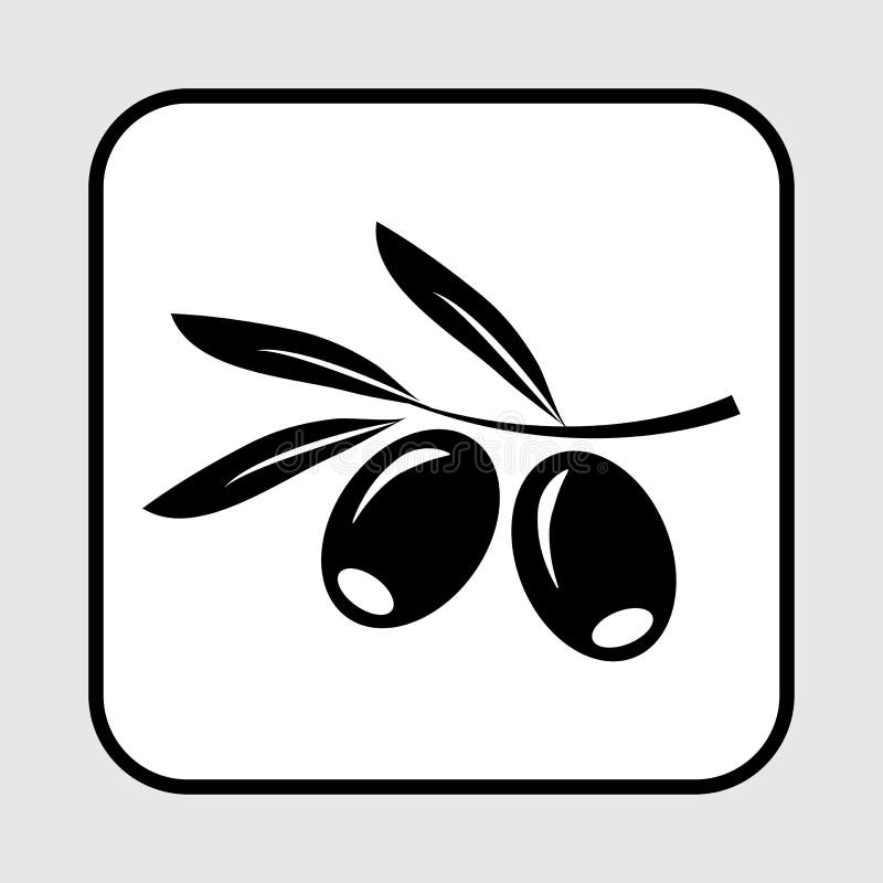 Black Olive Icon. Vector Illustration Stock Illustration - Illustration ...