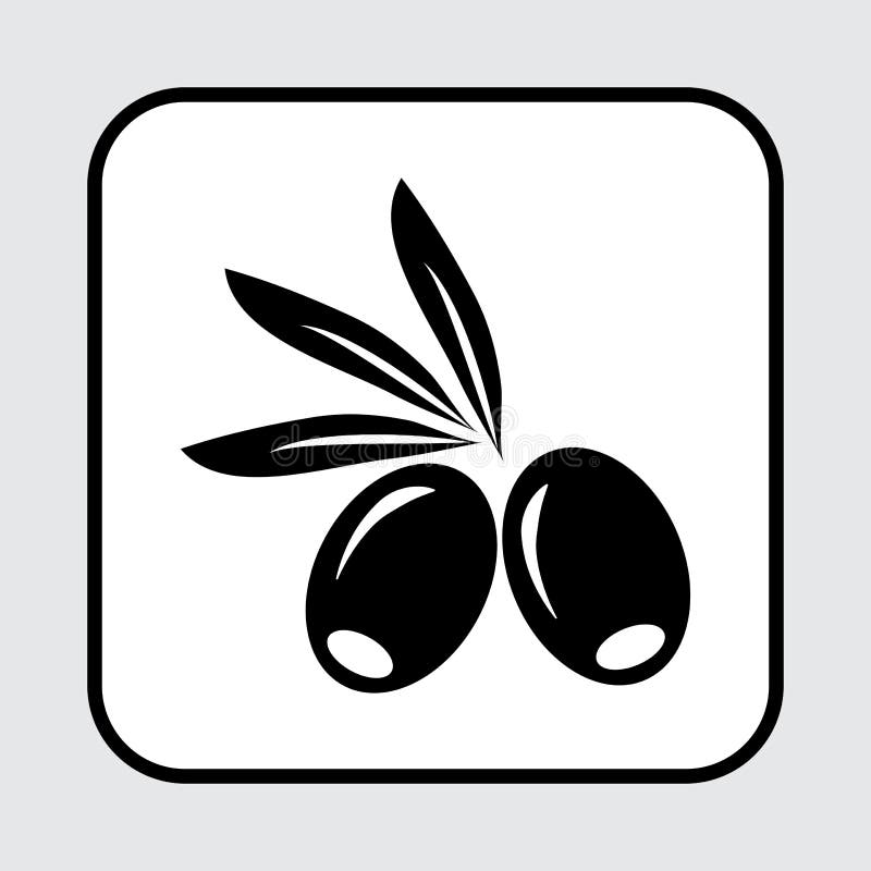 Black Olive Icon. Vector Illustration Stock Illustration - Illustration ...