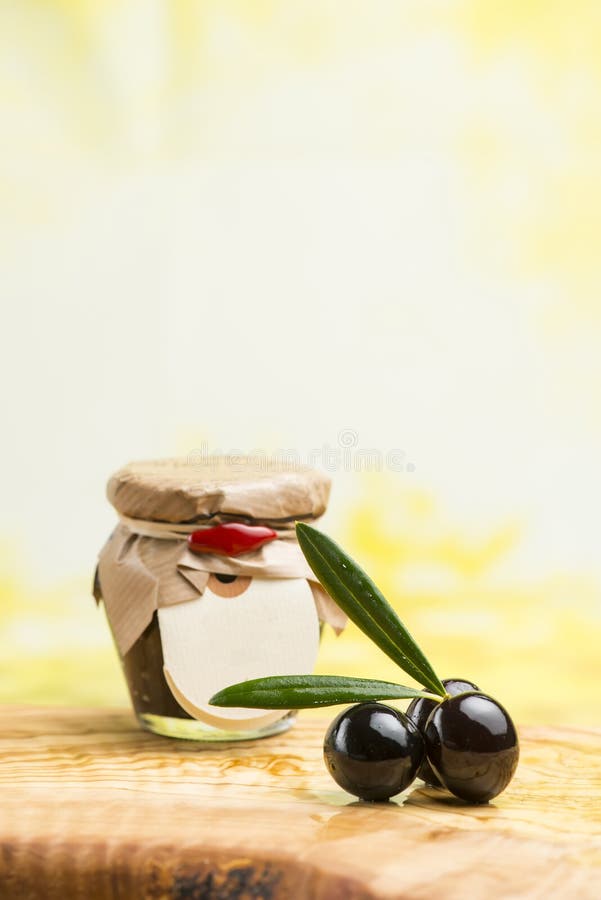 Black Olives and Olive Jam on the Olive Table Stock Image - Image of ...