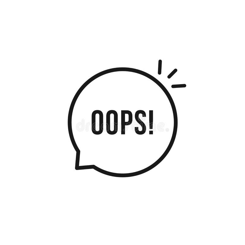 Red Oops Logo Isolated on White Stock Vector - Illustration of error ...