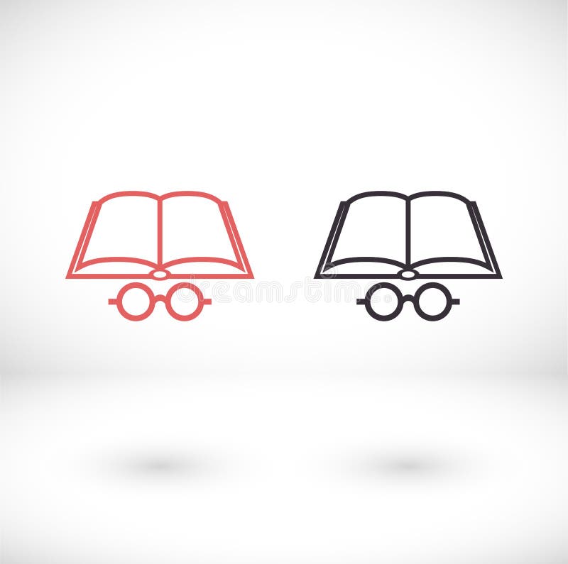 Black Open Book with Text Icon. Vector Icon Be Used As Logo for ...