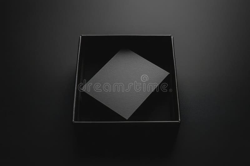 Black Open Box, an Empty Black Box, Open at the Top Stock Illustration - Illustration of ...