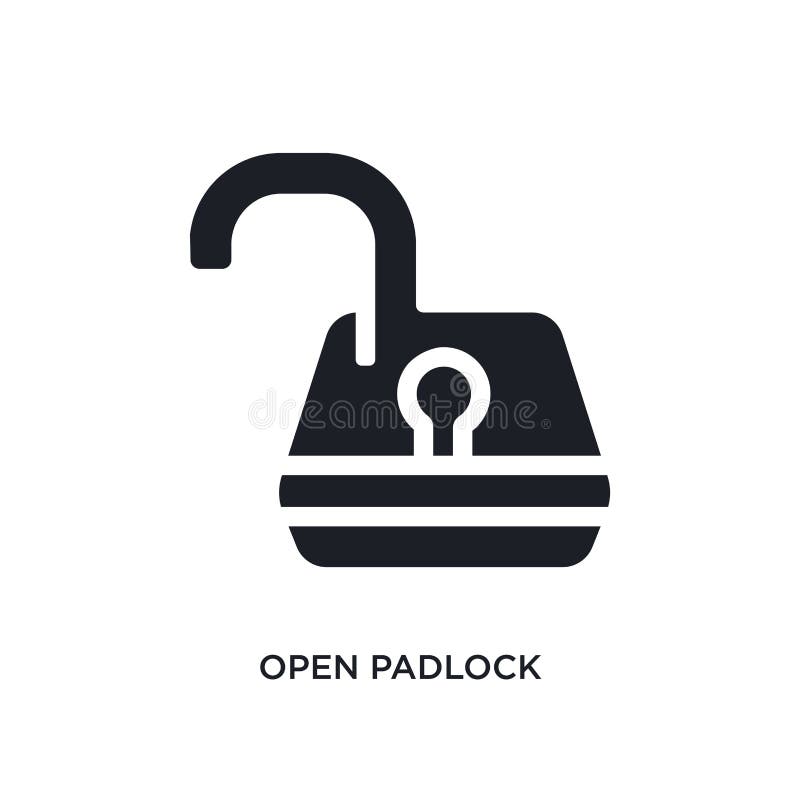 Black Open Padlock Isolated Vector Icon. Simple Element Illustration ...