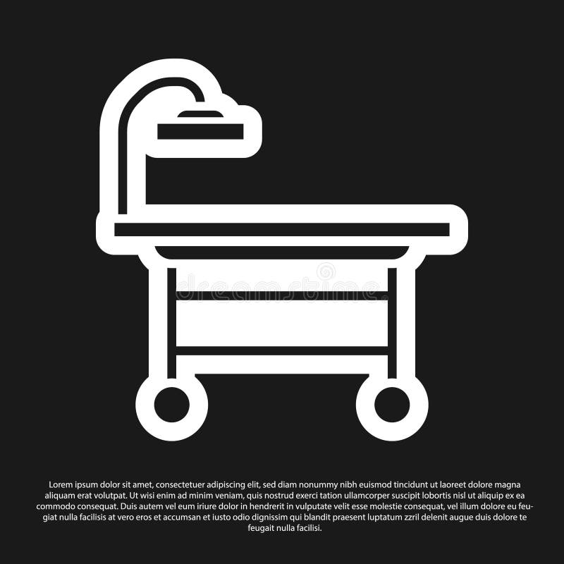 Operating Table With Lamp Thin Line Icon. Surgical Chair, City Clinic ...
