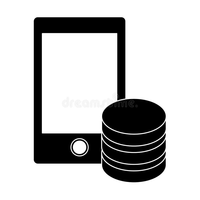 Black Optimization Server Smartphone Database Stock Illustration ...