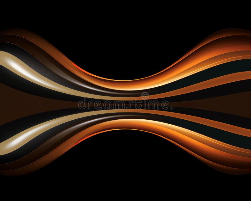 A Black and Orange Abstract Background with Wavy Lines Stock ...