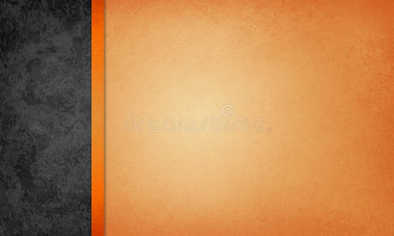 Black and Orange Background Layout with Ribbon Stripe and Side Panel ...