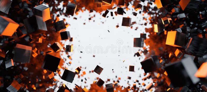 Black and Orange Box Motion Business Frame Background, Plaid Stock ...