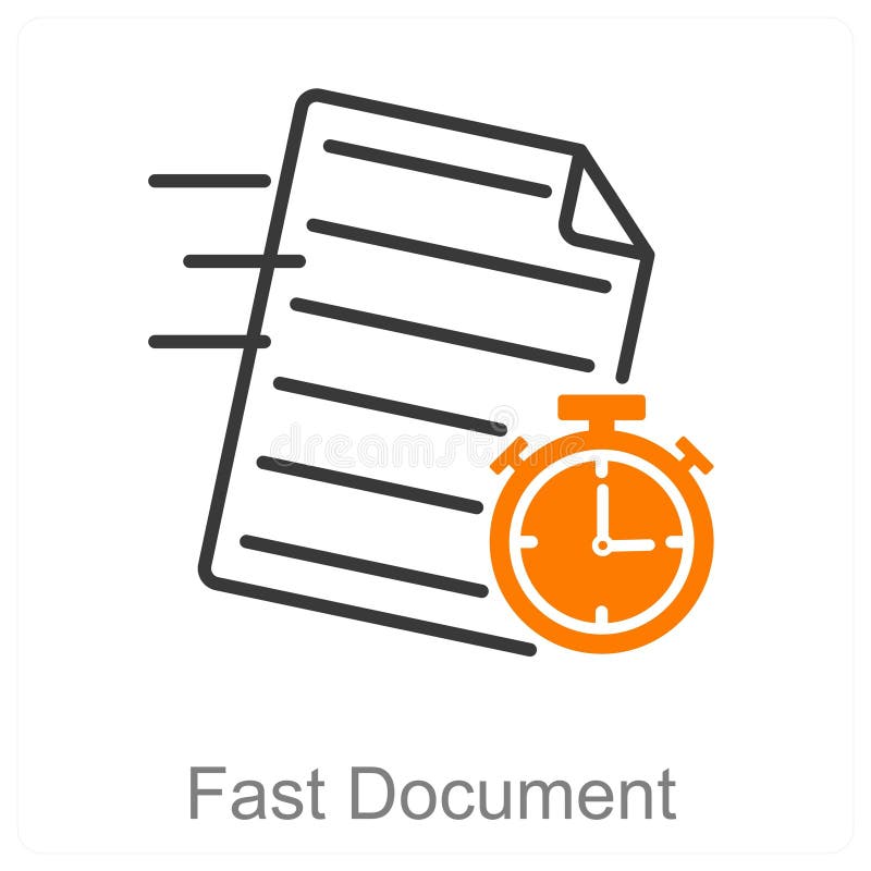 Fast Document stock vector. Illustration of efficient - 339901298
