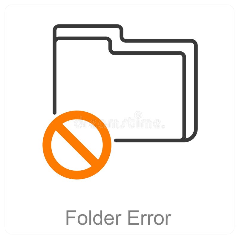 Folder Error stock vector. Illustration of folder, black - 339901305