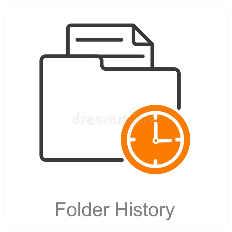 Folder History stock vector. Illustration of storage - 339901347