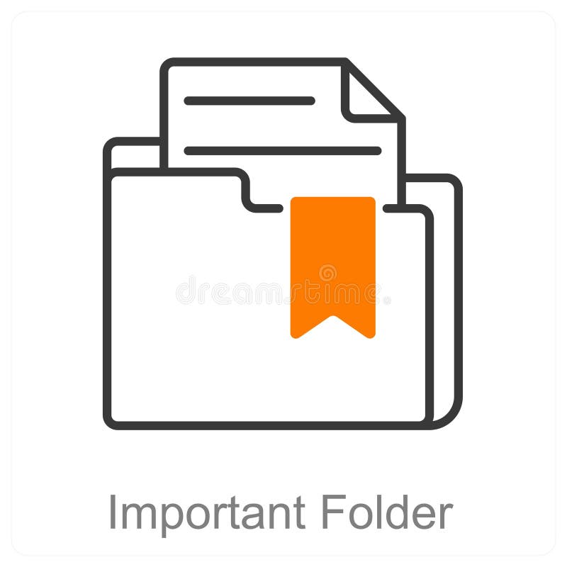 Important Folder stock illustration. Illustration of data - 339901326