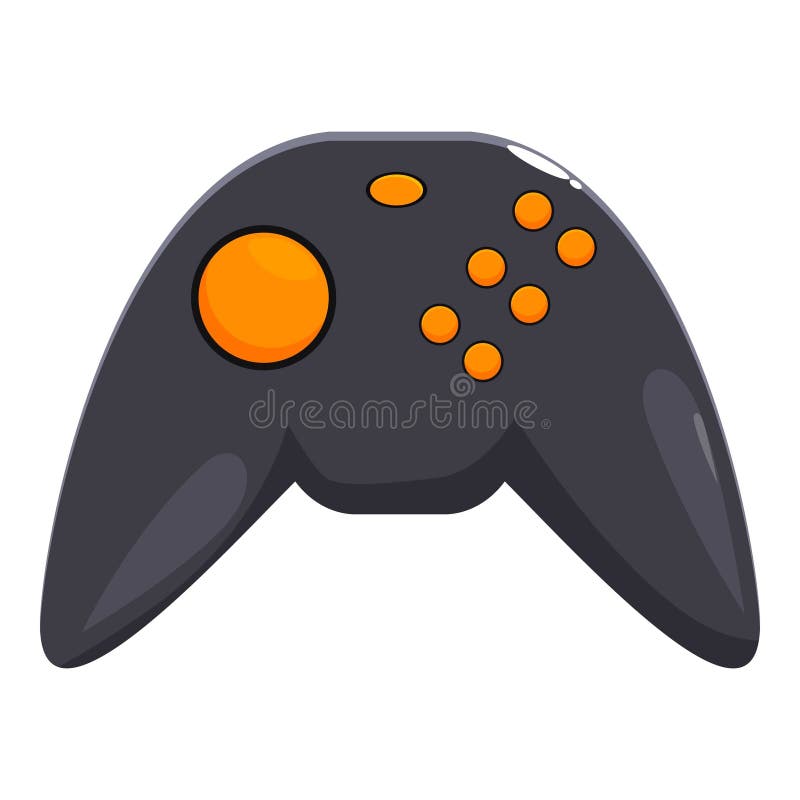 Black and Orange Game Controller for Playing Video Games Stock ...